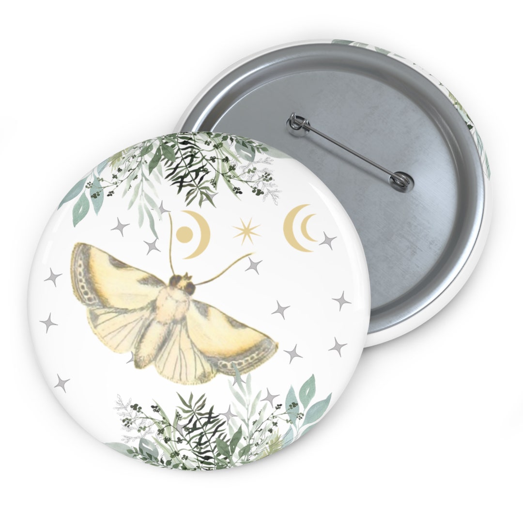 Luna Moth Pin, Lunar Moth Pin, Moth Pin, Luna Moth, Mushroom Pin ...