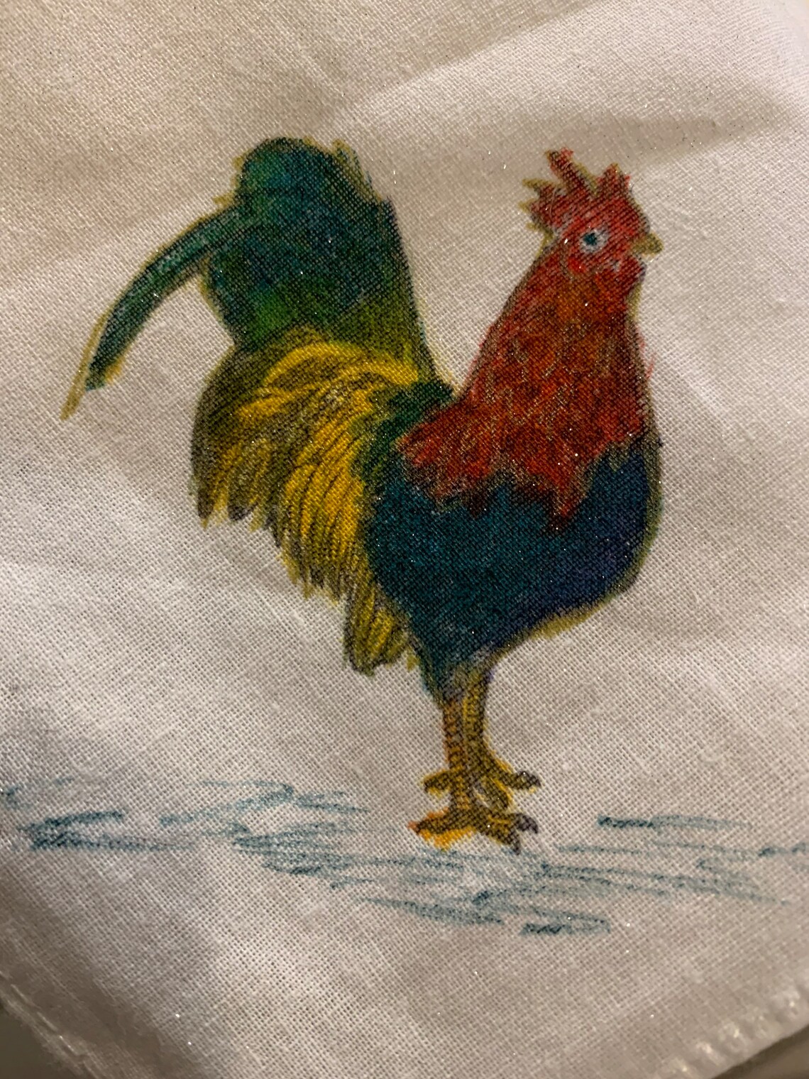 Rooster Bandana Watercolor - Etsy