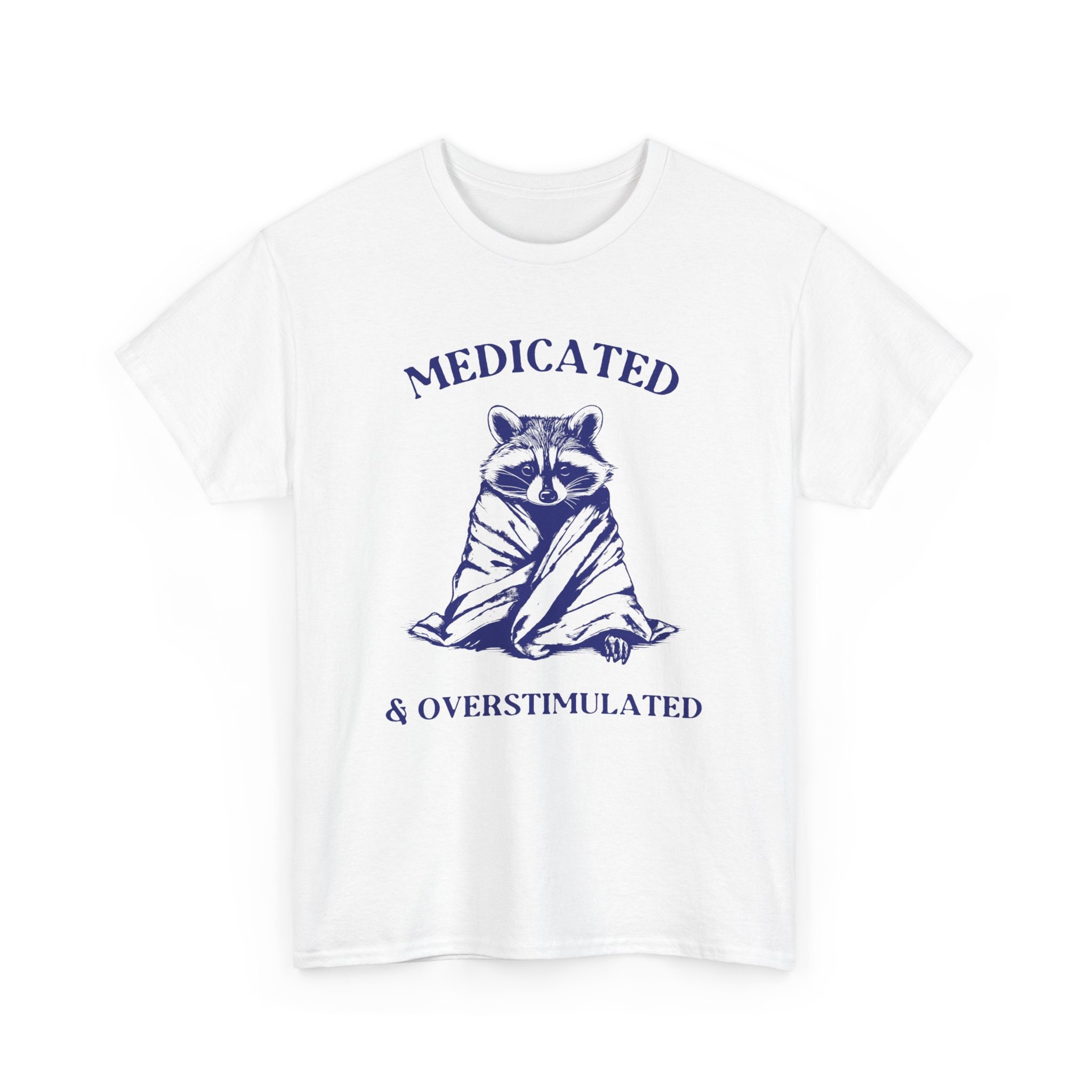 Medicated and Overstimulated, Funny Raccoon Shirt, Weirdcore Clothing ...