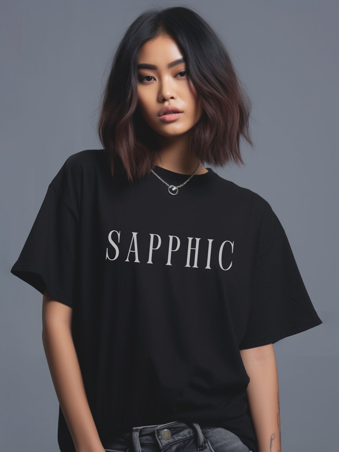 Minimalist Sapphic Shirt, Subtle Lesbian Shirt, Modern Simple Chic Tee ...