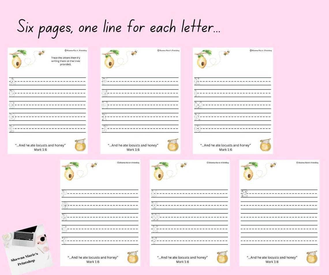 John the Baptist Alphabet Tracing Worksheet: Kids' Handwriting Bundle ...