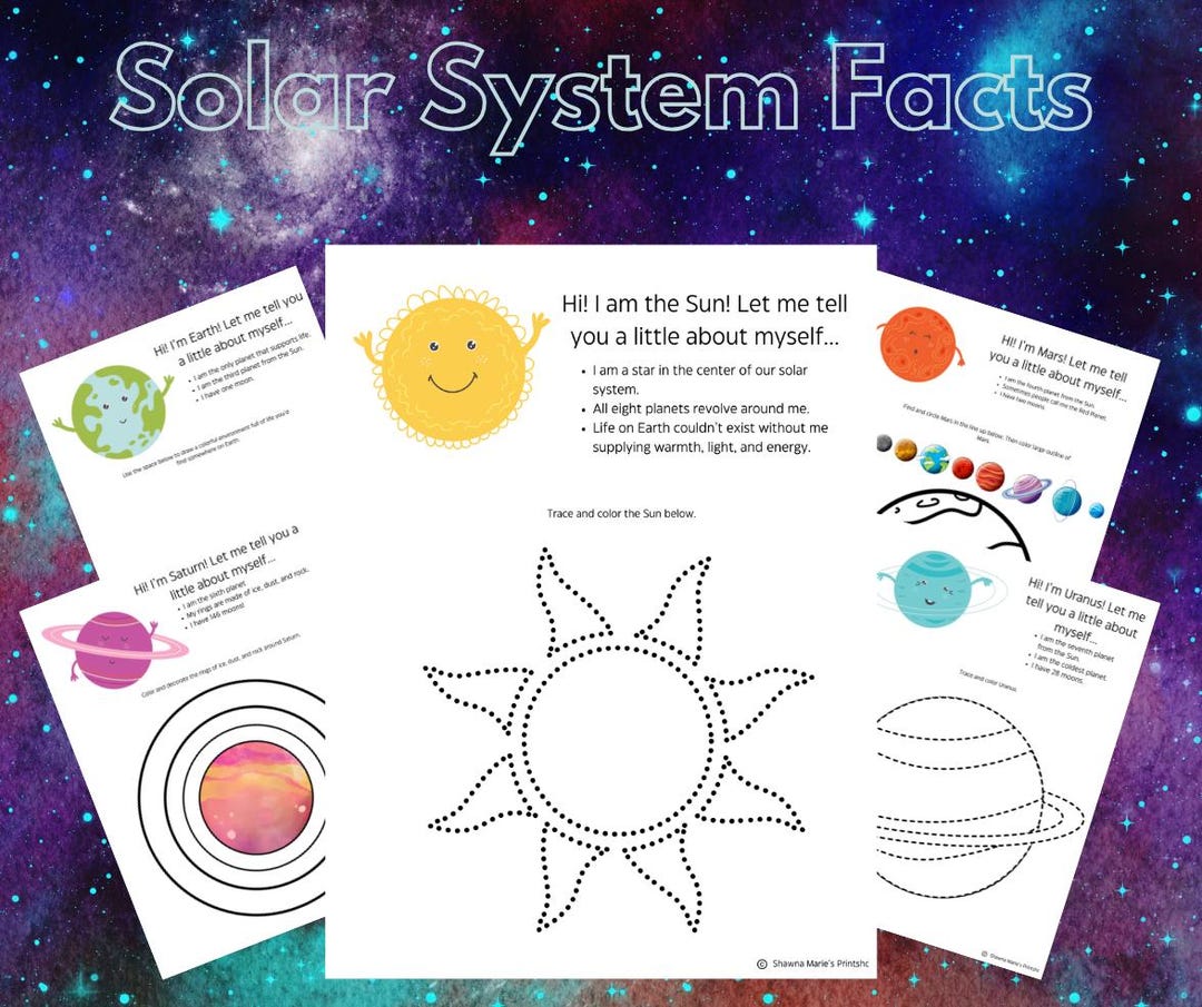 Kids' Solar System Bundle: Space Facts and Activities Printables ...