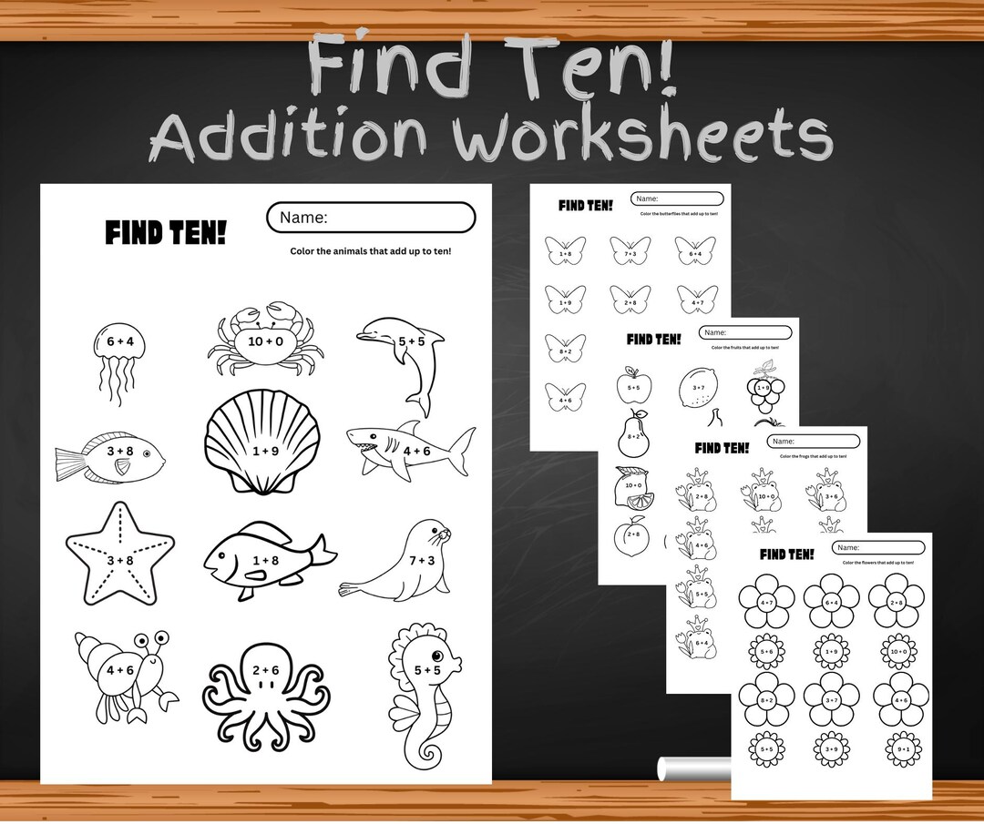 Find Ten Addition Worksheets | Now With Ten Printables! | Find and ...