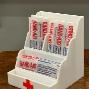 First Aid Organizer | Compact Bandage Storage Box | White Medical Caddy ...