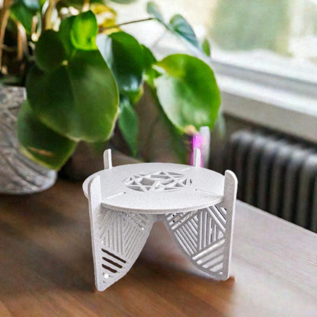 Geometric Plant Stand 4" & 6" | Modern Plant Riser With Pattern ...