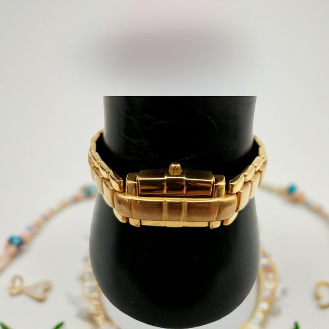 Vintage Waltham Hidden Dial Watch: Gold Bracelet, 1980s Retro Timepiece ...
