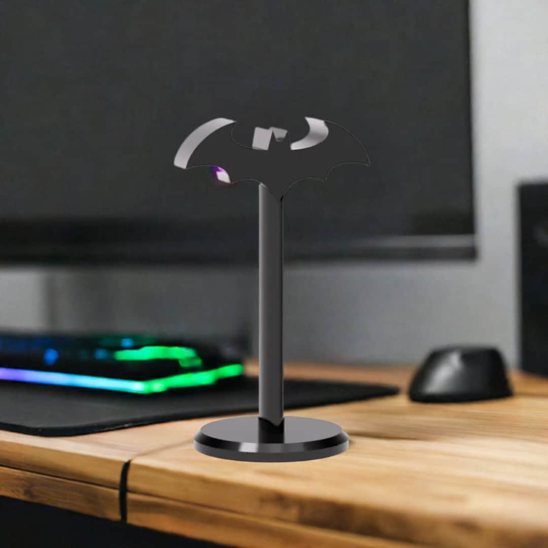 Bat Hero Headphone Stand Sleek Superhero-themed Headset Holder - Etsy