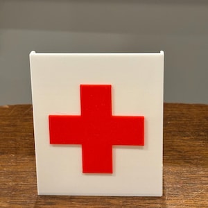 First Aid Organizer Compact Bandage Storage Box White Medical Caddy ...