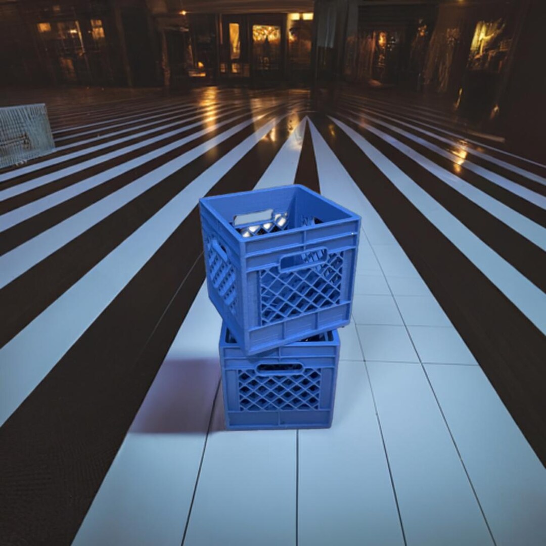 Mini Milk Crate Tiny Desk Decor Miniature Scale Model Crate for ...