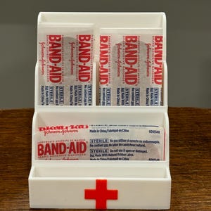 First Aid Organizer | Compact Bandage Storage Box | White Medical Caddy ...
