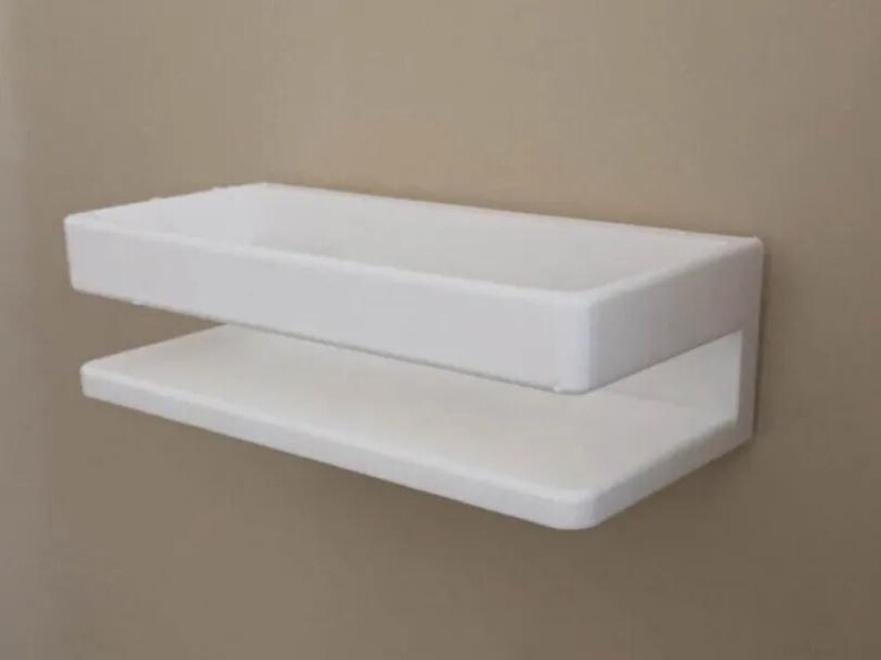 Modern Floating Shower Shelf Sleek, Minimalist Bathroom Storage for a ...