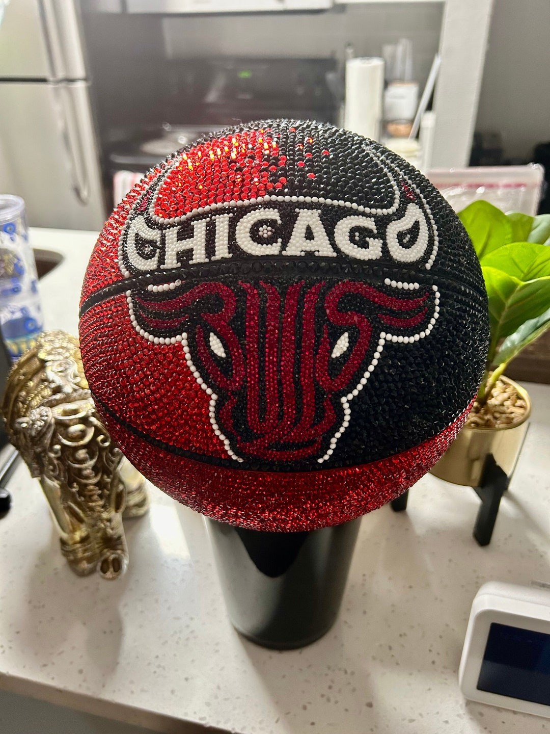 Rhinestone Basketball, Custom Gift, Chicago Bulls, NBA, WNBA, NCAAB ...