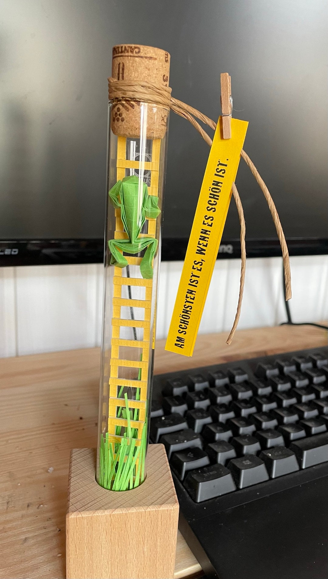 Weather Frog Origami Frog Ladder Test Tube Decoration Paper Gift - Etsy