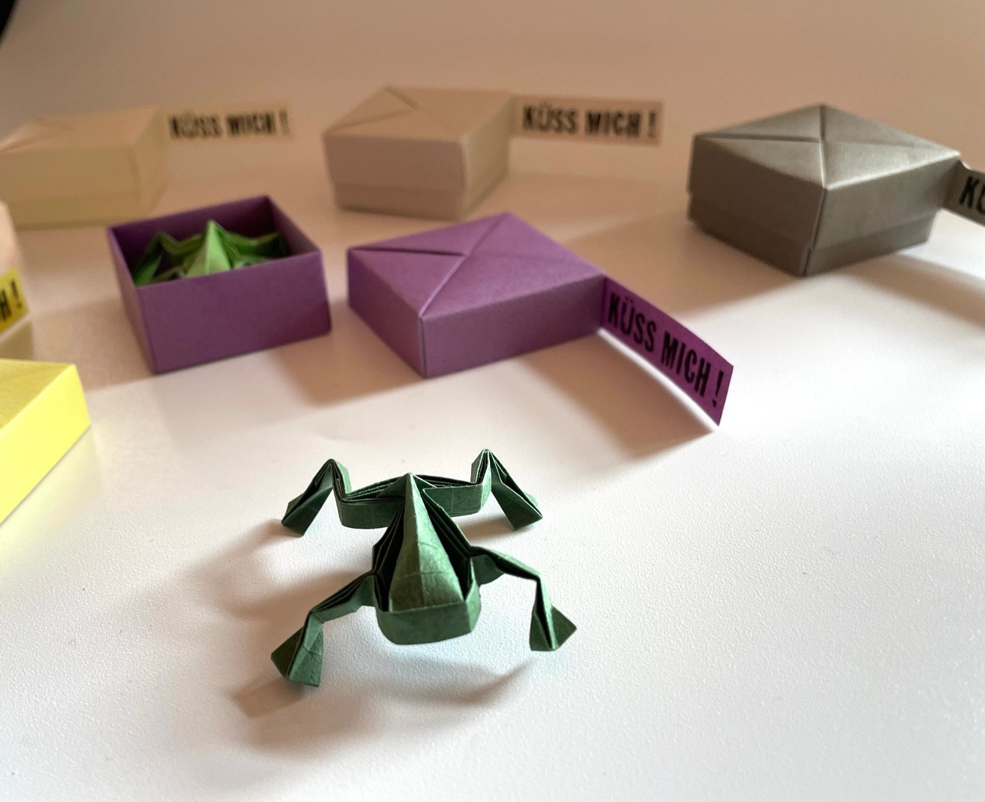 Frog Origami Art Gift Paper Collage Decoration - Etsy
