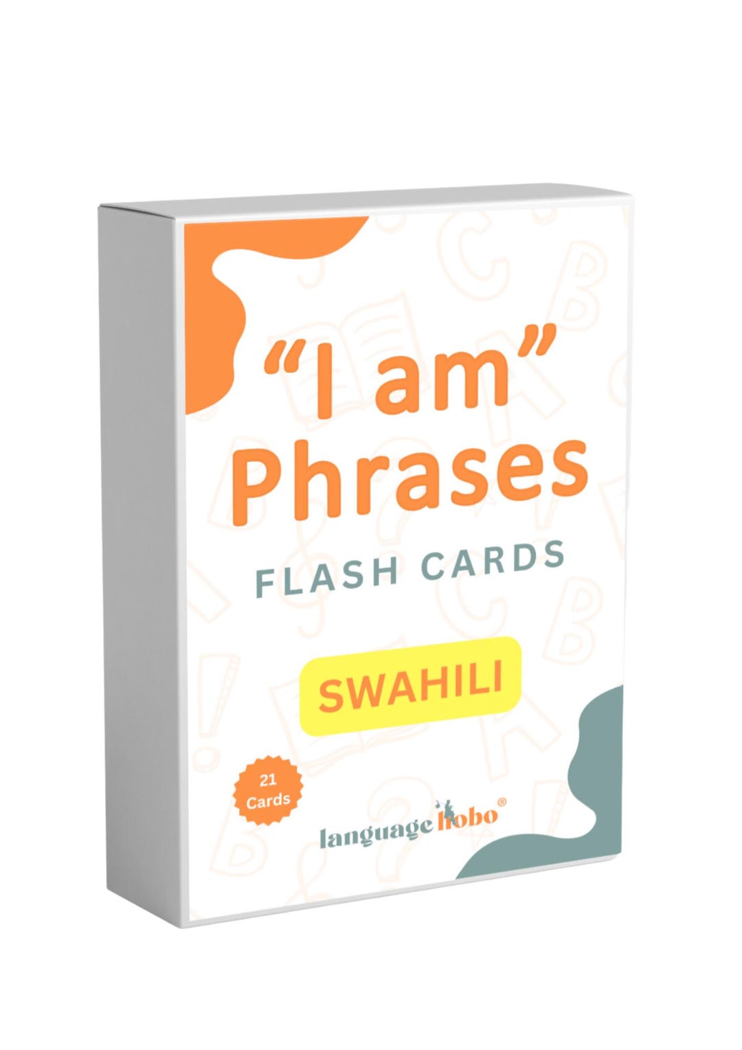 SWAHILI "i Am" Phrases: 21 Flash Cards - Start Speaking Swahili in ...