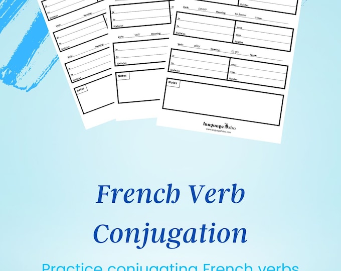French Verbs Conjugation Poster, Le Tableau De Conjugaison, MOST USED ...