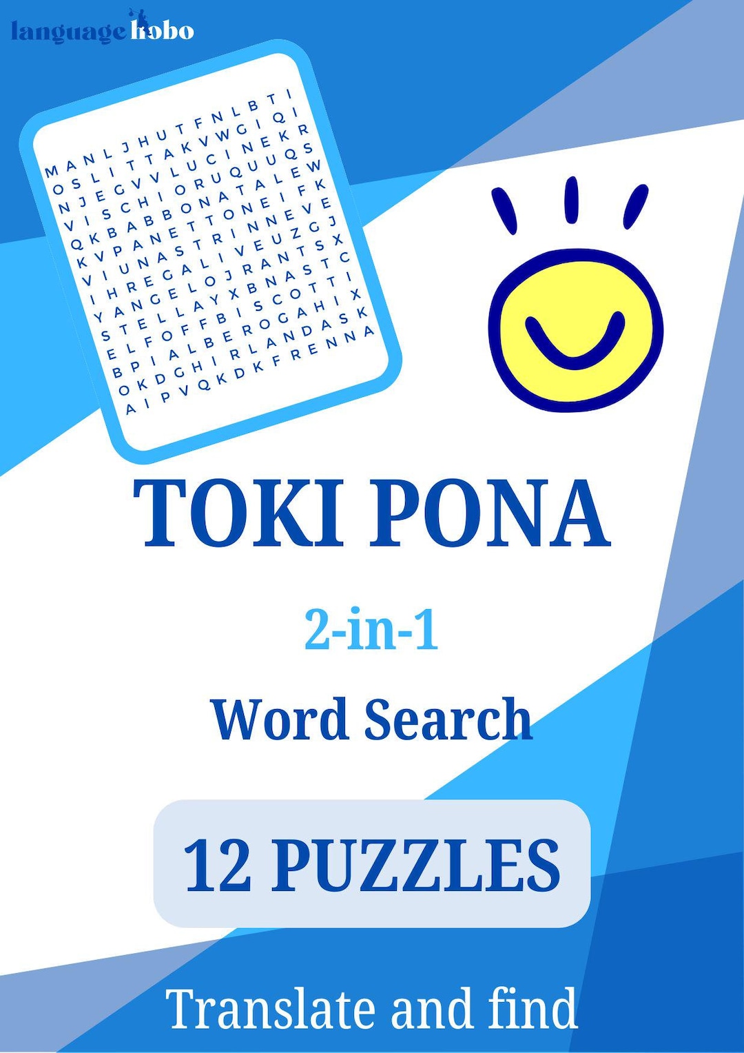 12 Printable TOKI PONA / English Word Search Puzzles [PDF Download] - 2 ...