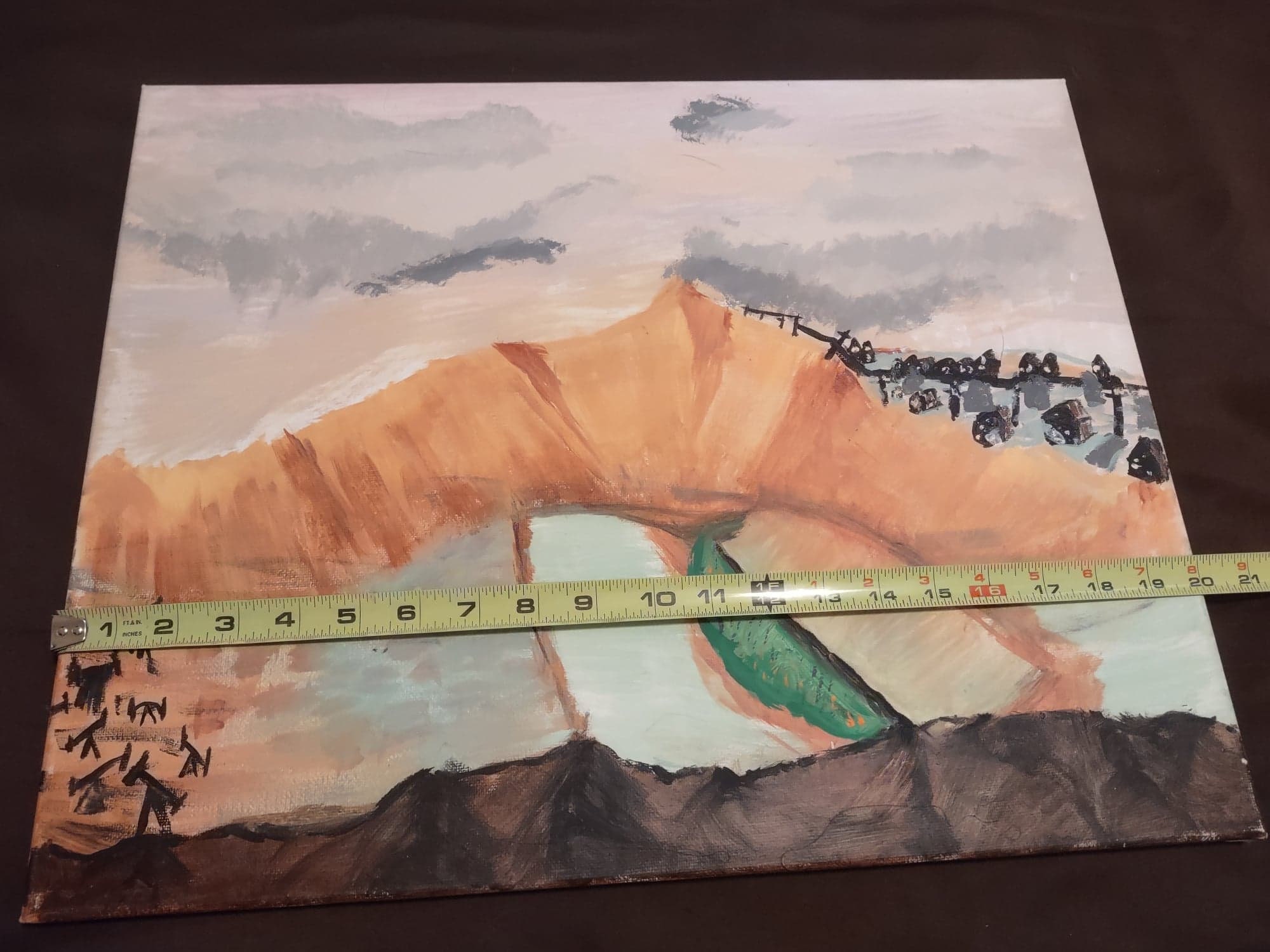 16x20 Rustic Landscape Painting Bakersfield Bluffs - Etsy