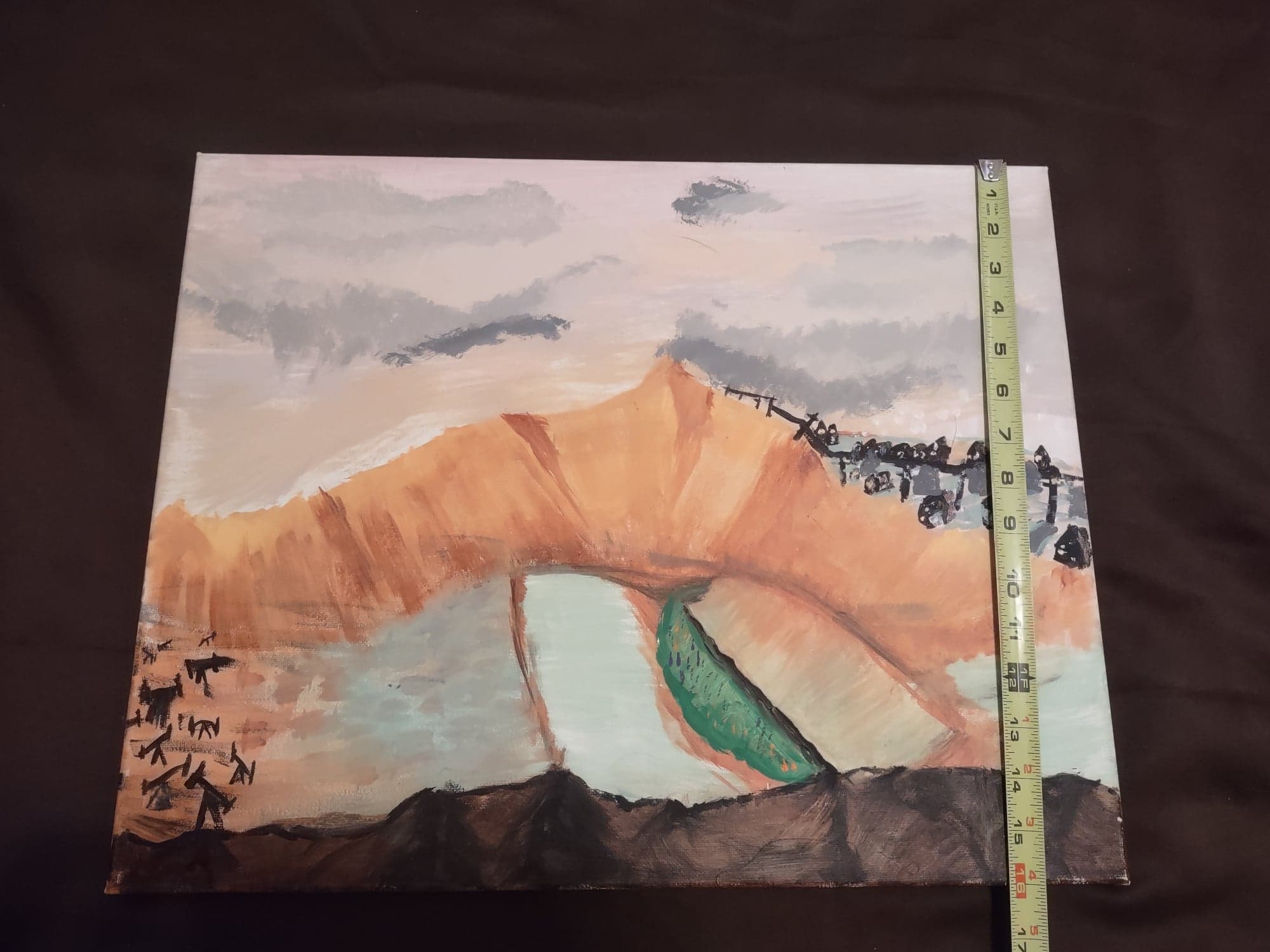 16x20 Rustic Landscape Painting Bakersfield Bluffs - Etsy