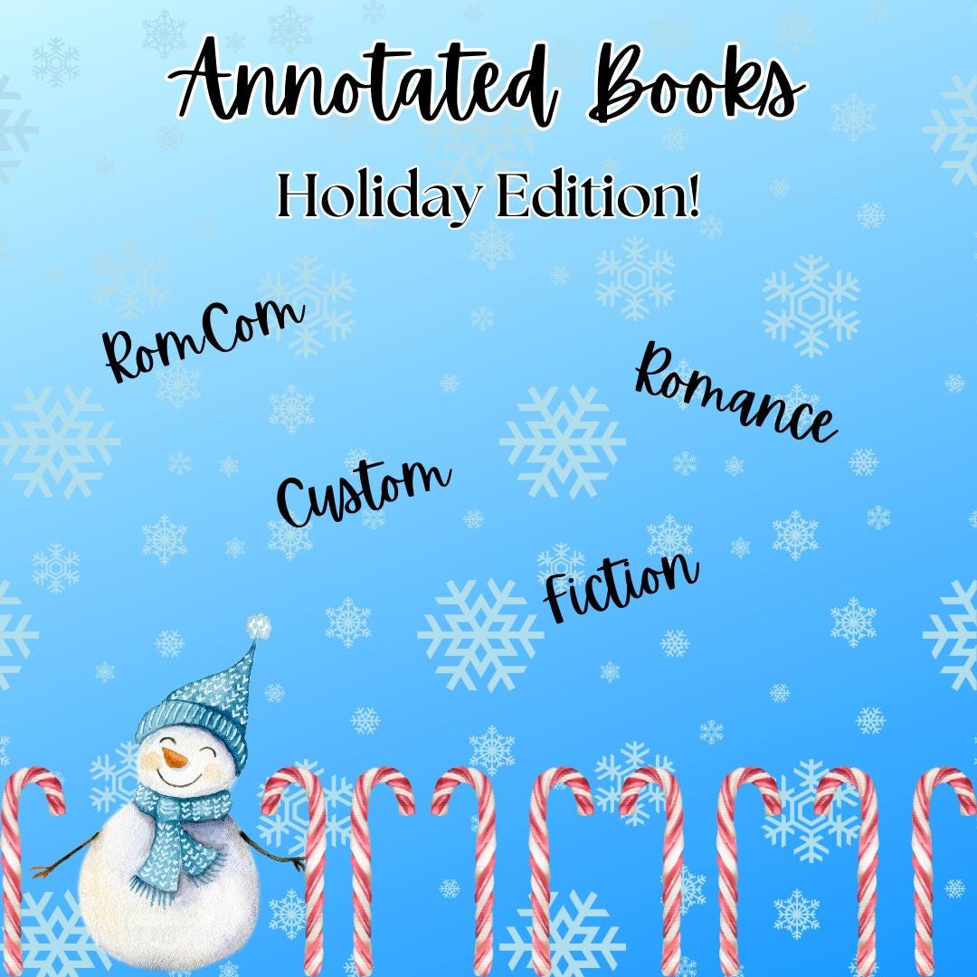 ANNOTATED BOOKS Holiday Edition Romcom Romance Custom Annotations Booktok Book Annotations - Etsy