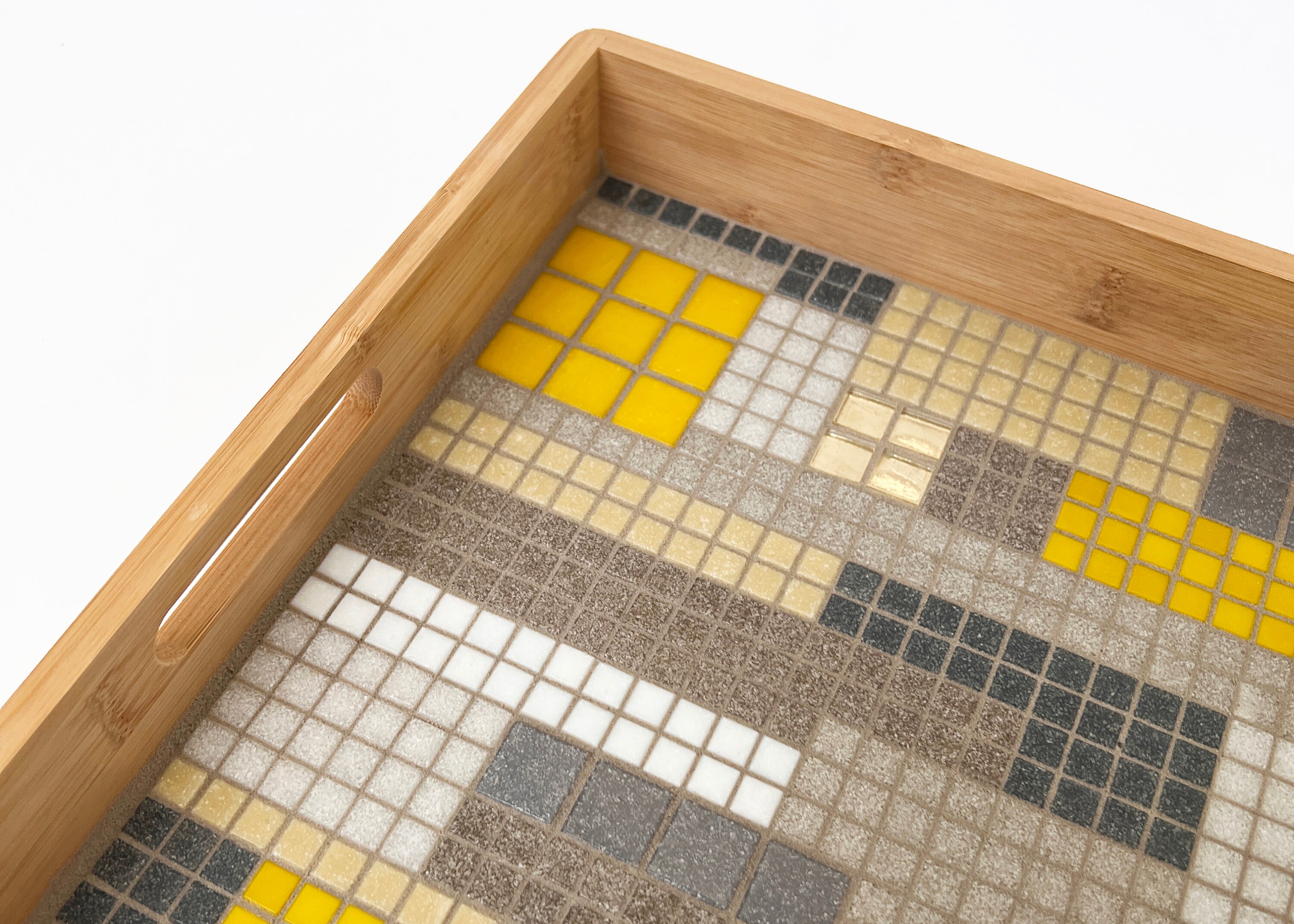 Mosaic "yellow Quilt" Serving Tray - Etsy