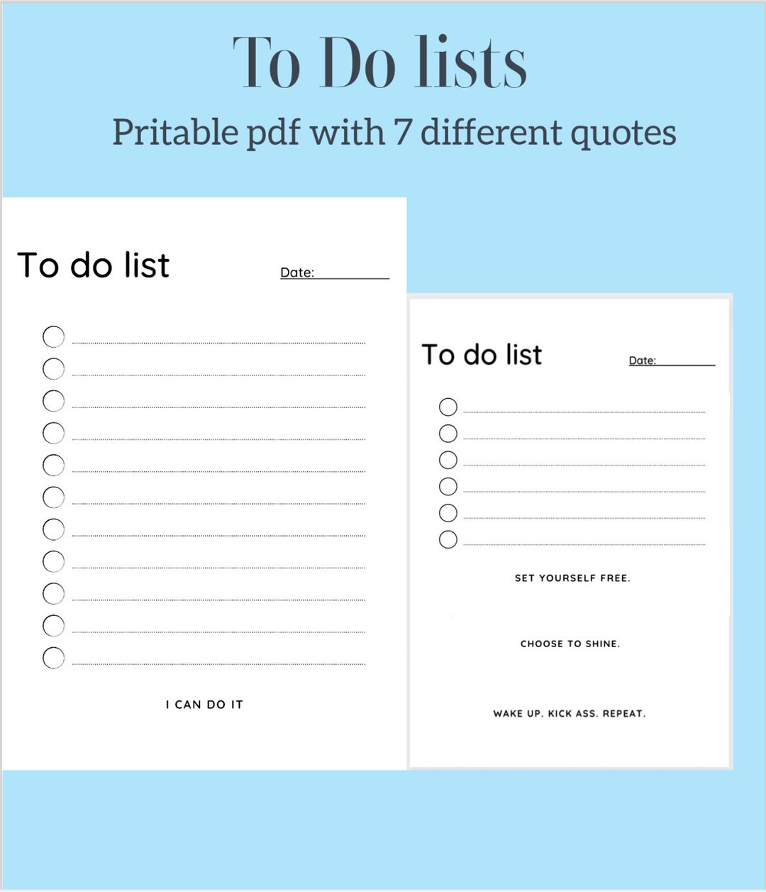 To Do List | Printable PDF | A4, A5 & US Letter | Simple Daily Planning ...