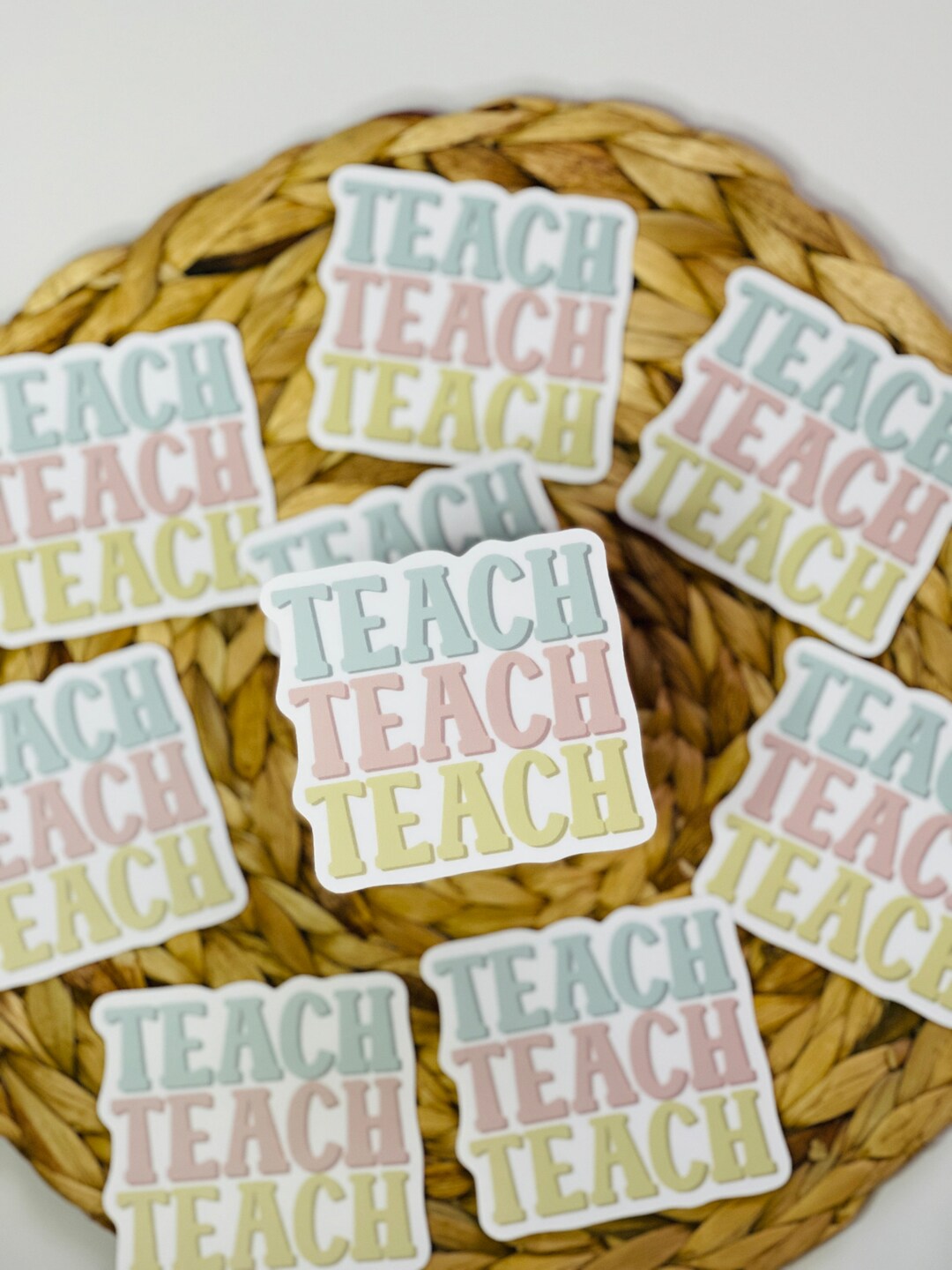 Teach, Teach, Teach Sticker | Waterproof Sticker | Waterbottle Sticker ...