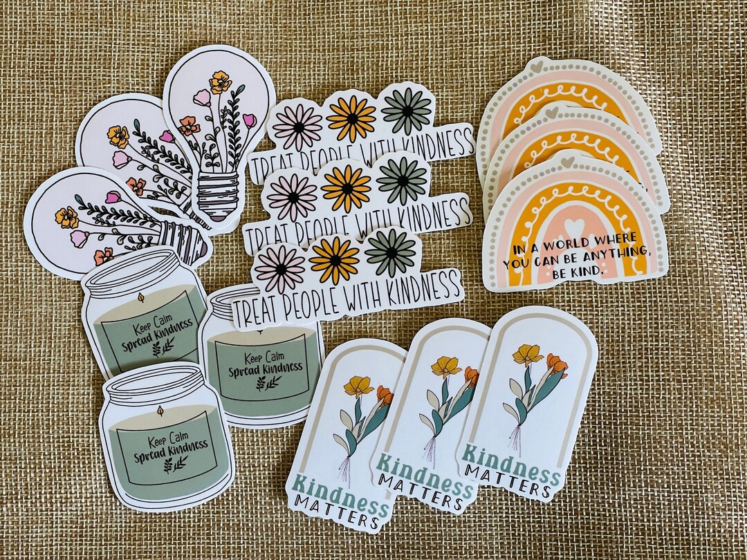 Bundle Stickers | Kindness Sticker Set | Pack of 5 Kindness Stickers ...