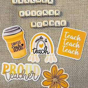 Bundle Stickers | Teacher Sticker Set | Pack of 5 Teacher Stickers ...
