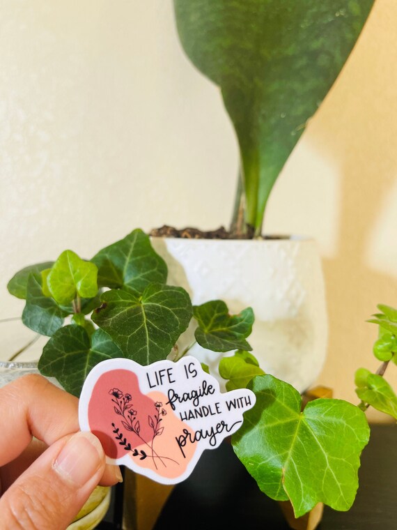 Single Sticker Life is Fragile Handle With Prayer Bible - Etsy