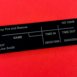 Firefighter Personalised BA Tally - Etsy UK