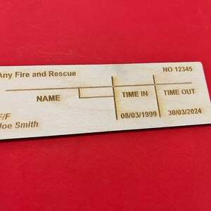 Firefighter Personalised BA Tally - Etsy UK