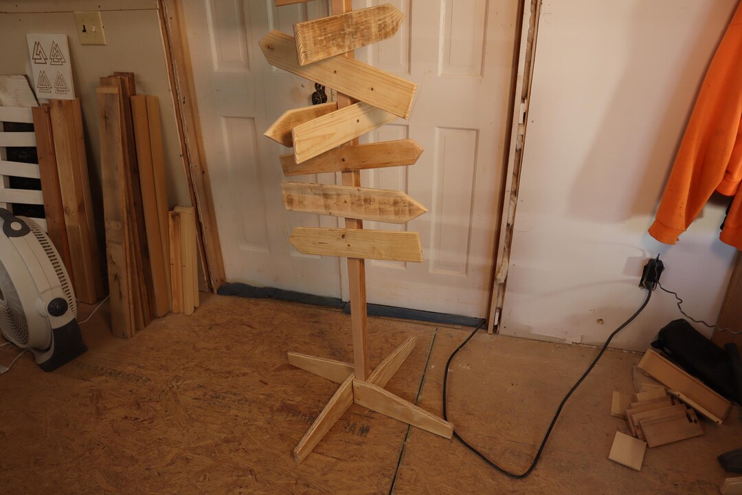 DIY Rustic Wood Directional Arrows 10 Sign Set With Stand for Events ...