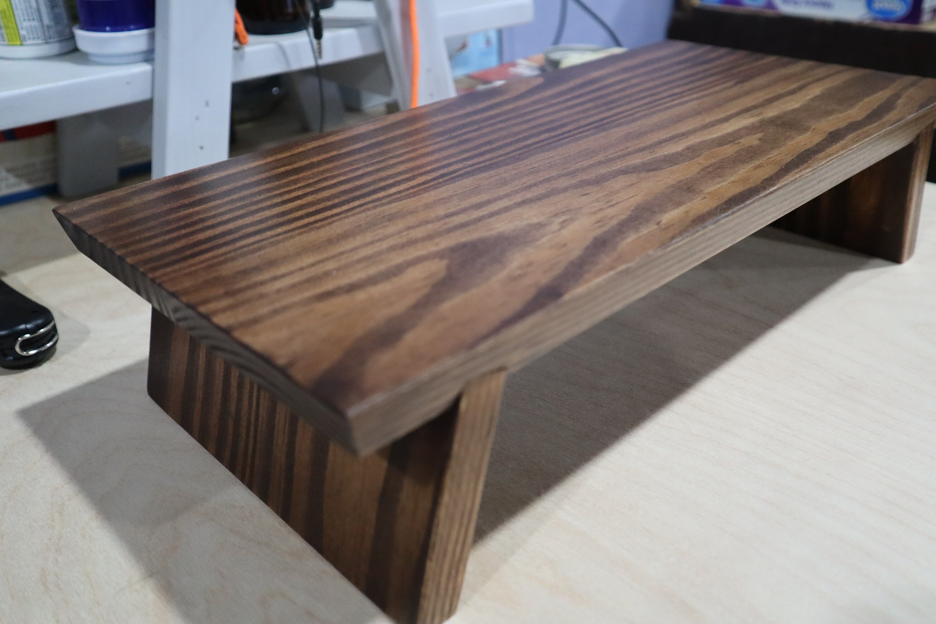 Kitchen Counter Riser, American Walnut Finish Plant Riser, Plant Stand ...
