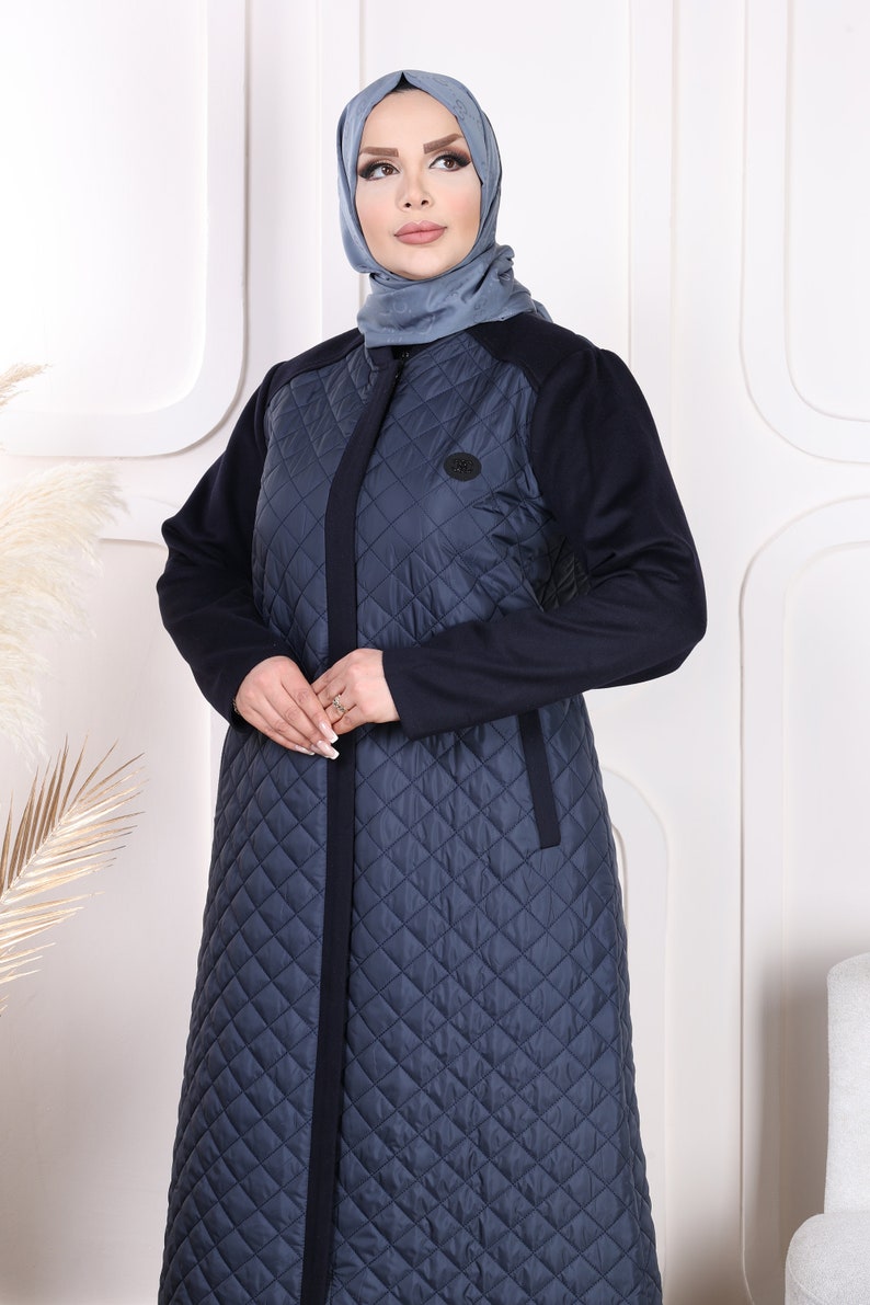 Women Coat Black Quilted Abaya Coat Muslim Clothing High Quality ...