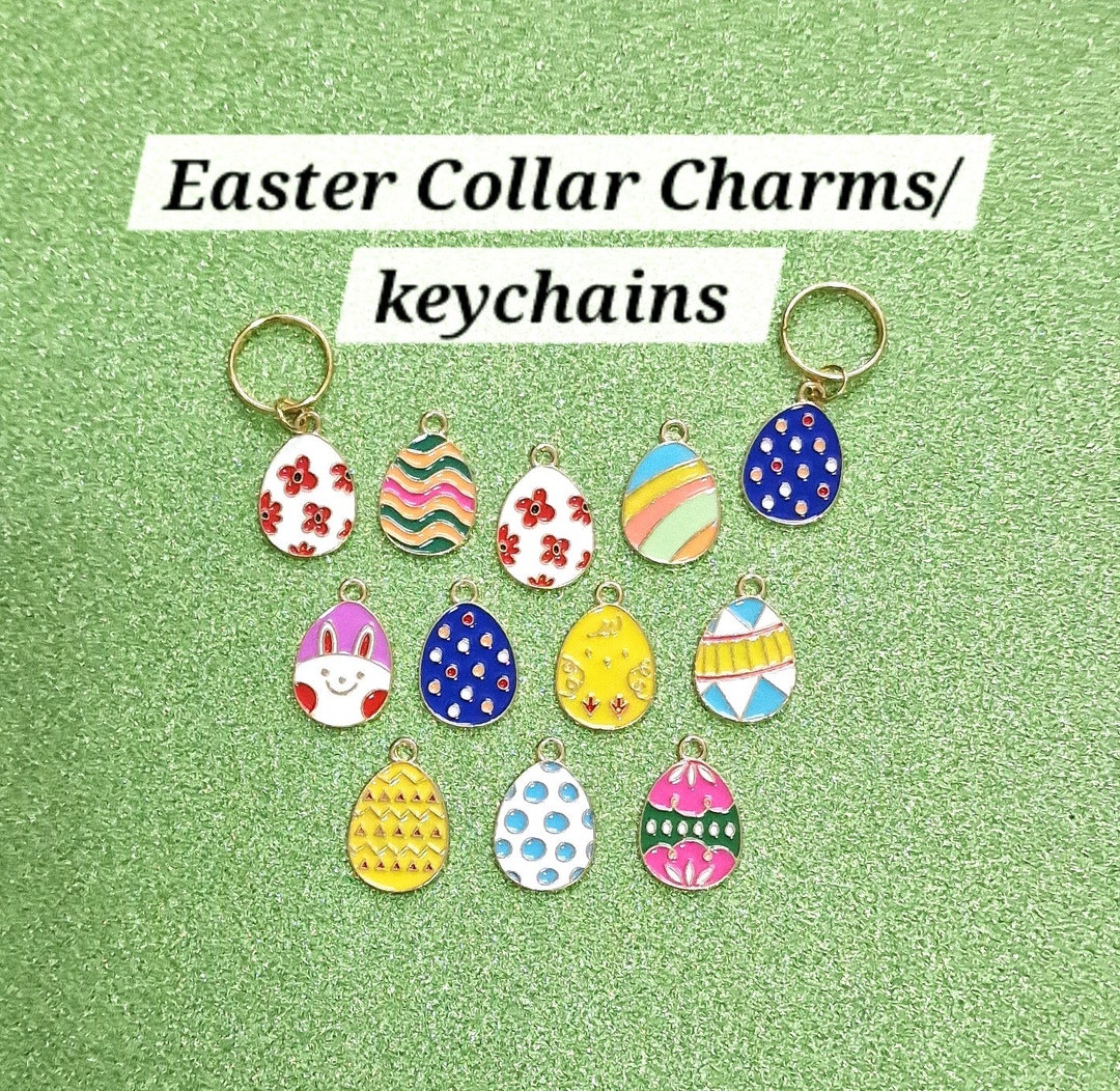 Fun and Vibrant Add on Charms / Easter Egg Charm / Collar Charm Tag ...