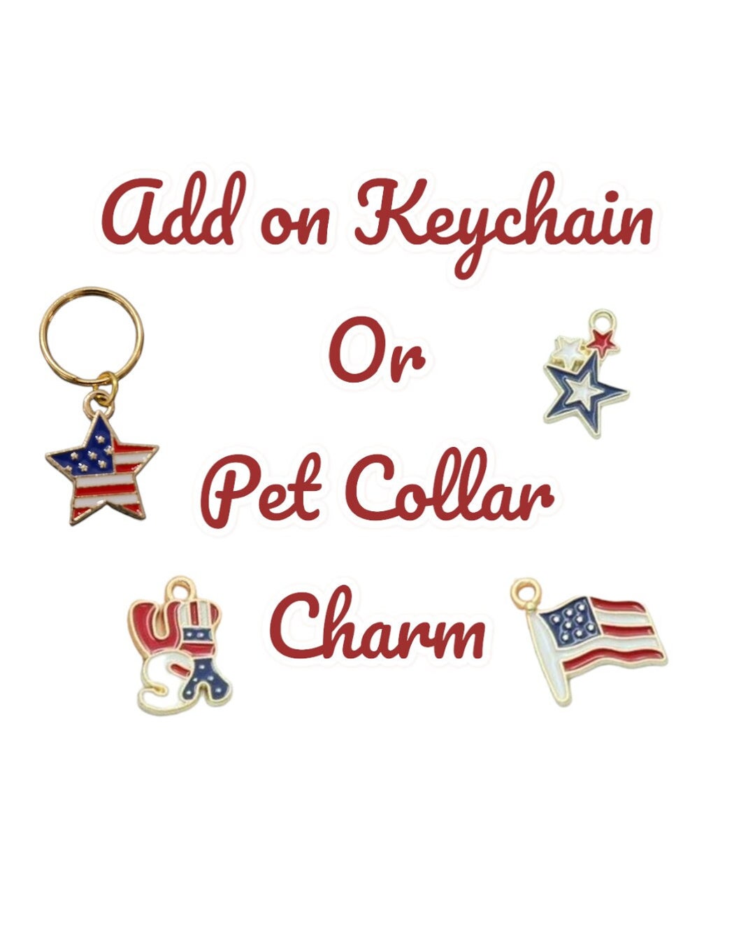 Patriot 4th of July Add on Charms / Independence Day Collar Charm ...