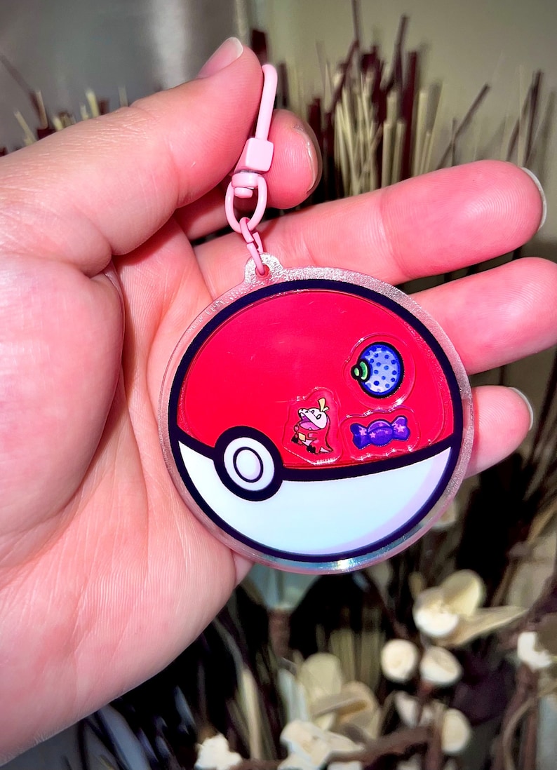 Kawaii Clear Acrylic Keychain Fuecoco Sprigatito Quaxly Shakable Fanart ...