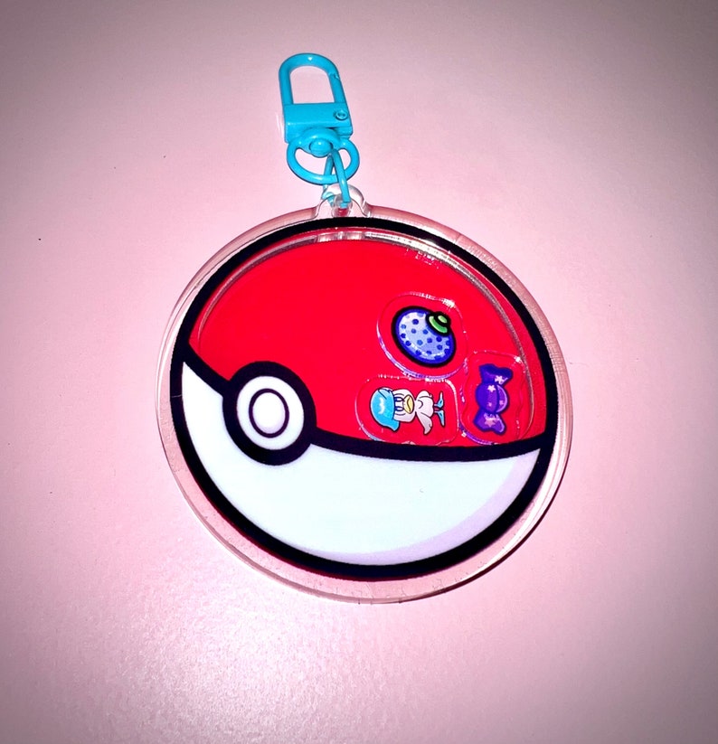 Kawaii Clear Acrylic Keychain Fuecoco Sprigatito Quaxly Shakable Fanart ...