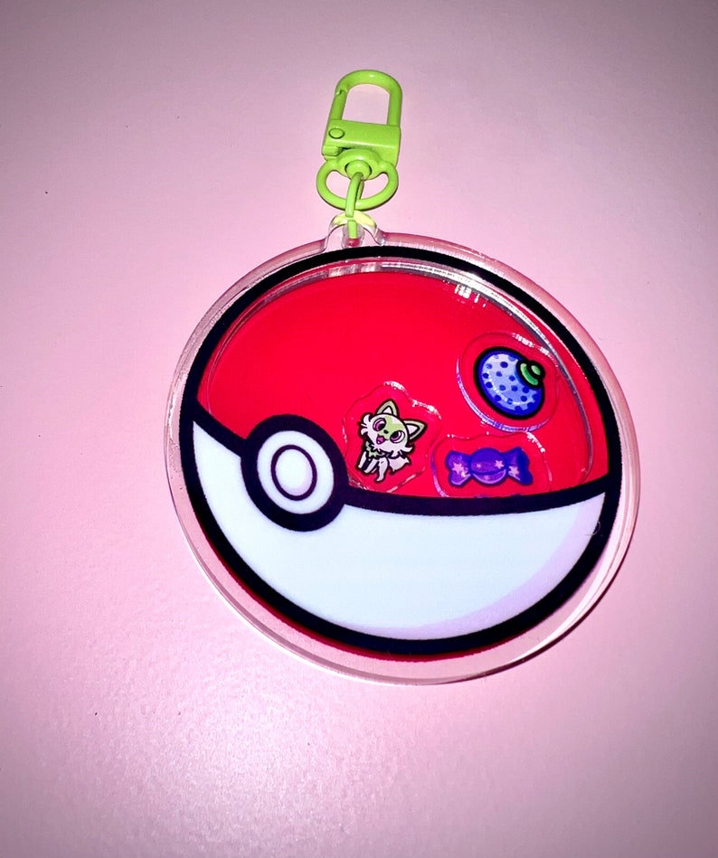 Kawaii Clear Acrylic Keychain Fuecoco Sprigatito Quaxly Shakable Fanart ...