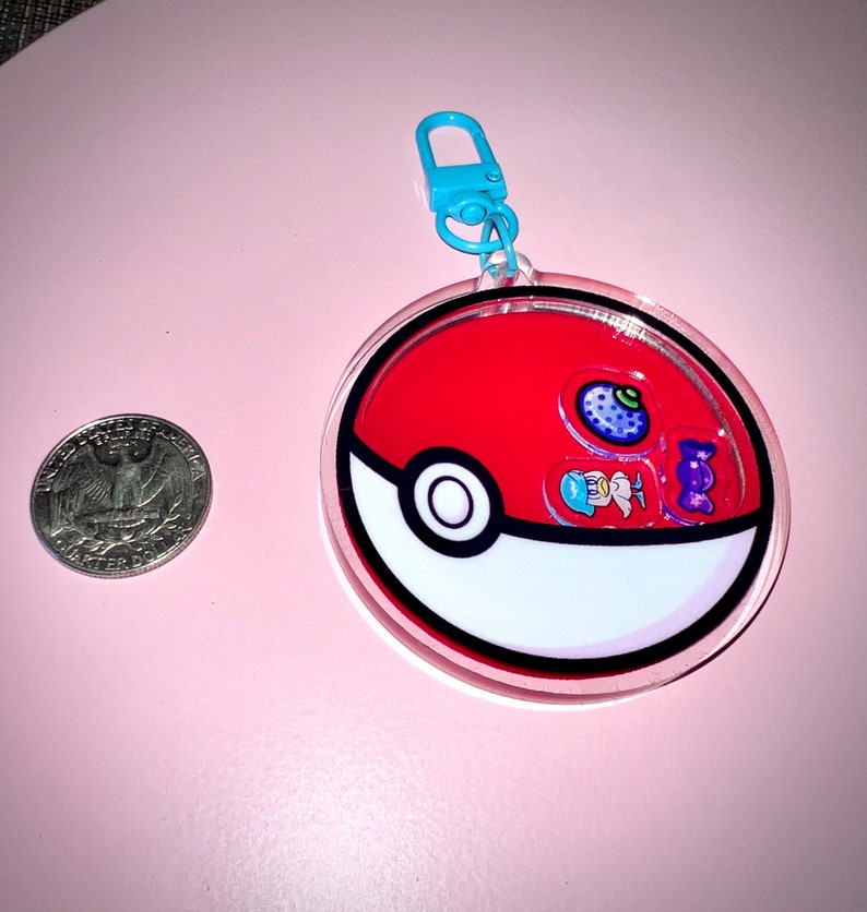 Kawaii Clear Acrylic Keychain Fuecoco Sprigatito Quaxly Shakable Fanart ...