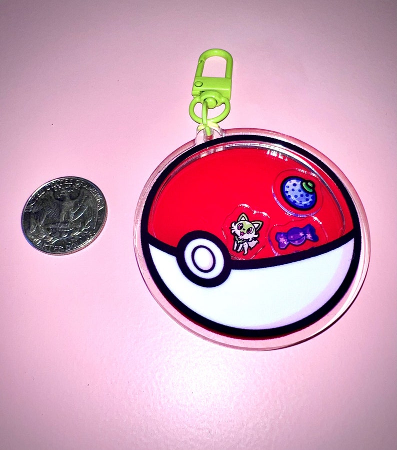 Kawaii Clear Acrylic Keychain Fuecoco Sprigatito Quaxly Shakable Fanart ...