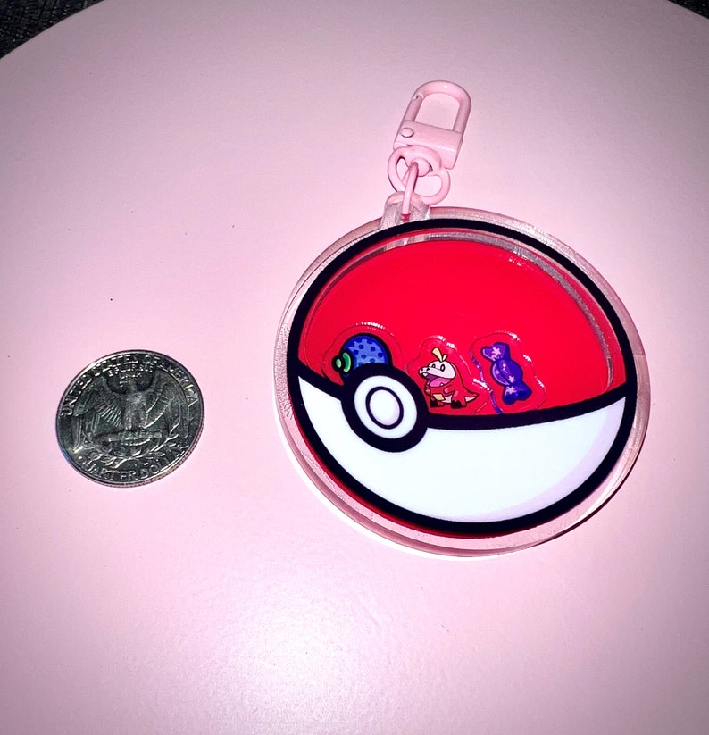 Kawaii Clear Acrylic Keychain Fuecoco Sprigatito Quaxly Shakable Fanart ...