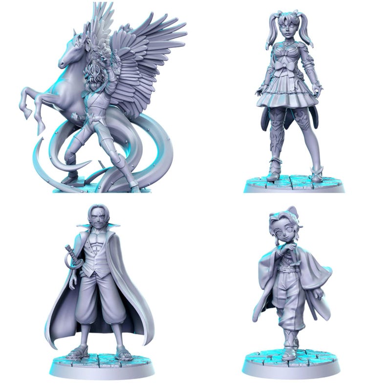 TYL Anime 12 Unpainted Miniature for War Gaming || (32mm) - Etsy