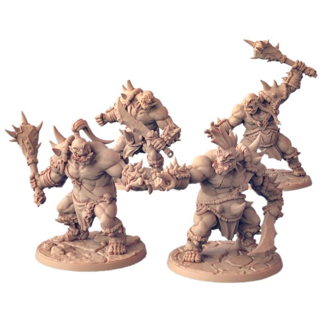 Tabletop Miniatures |TYL| Ogre Marauders Gray Unpainted Miniature ...