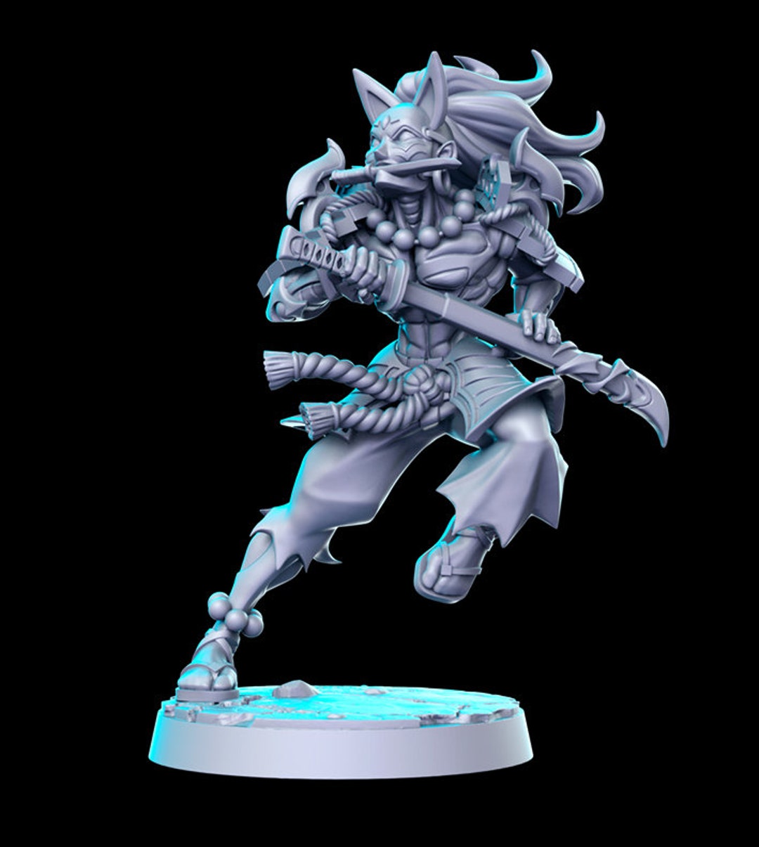 Oni Samurai Fantasy Miniatures 28mm 32mm War Gaming Dnd Rpg Tabletop ...