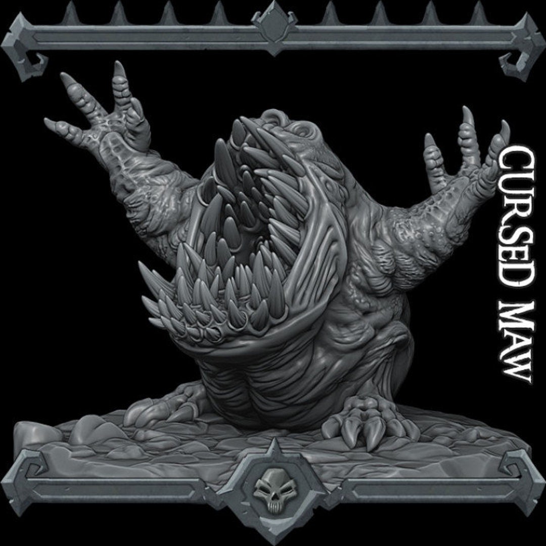 Cursed Maw Fantasy Miniatures 28mm 32mm War Gaming Dnd Rpg Tabletop ...