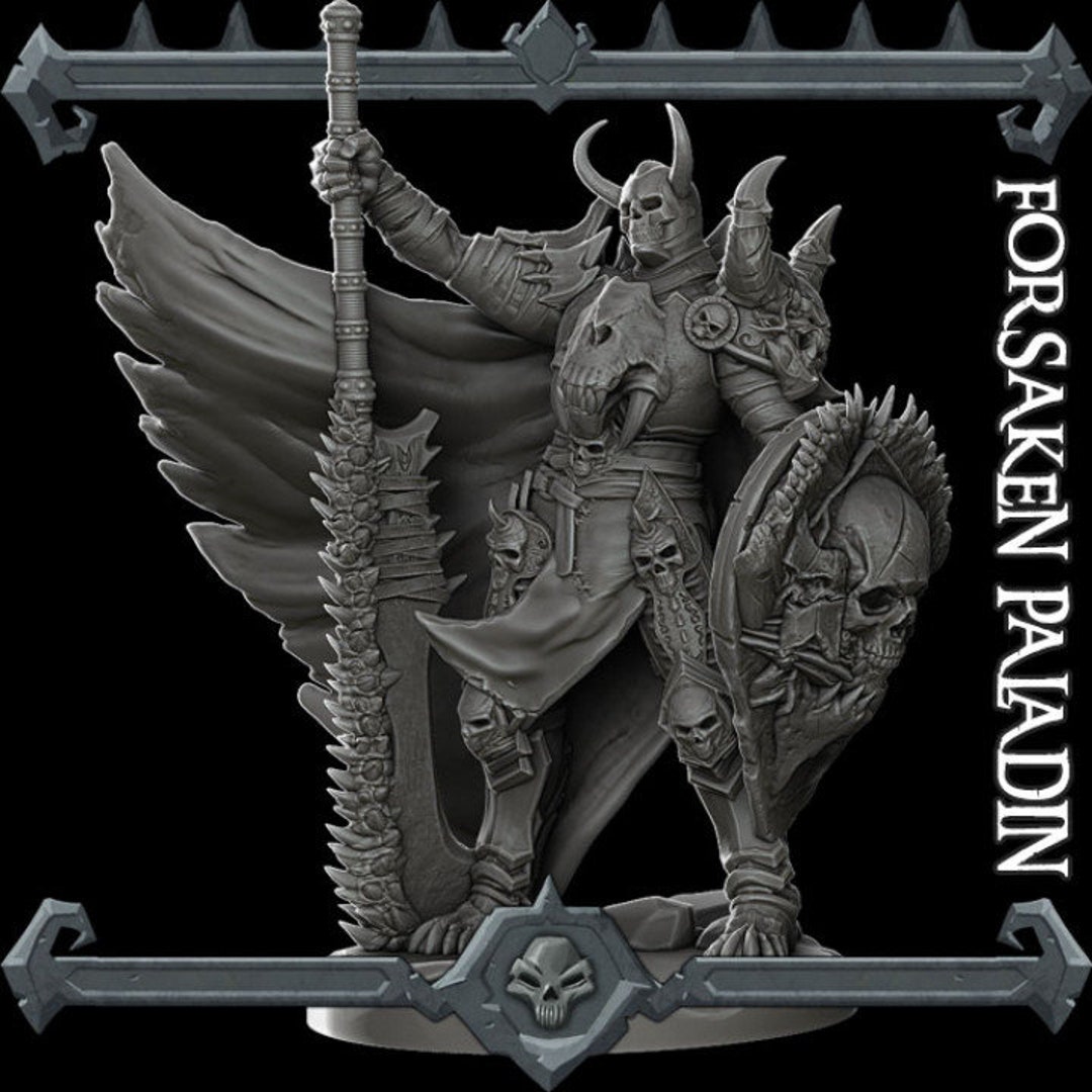 Paladin Dnd Forsaken Paladin Fantasy Miniatures 28mm 32mm Rpg Miniature ...