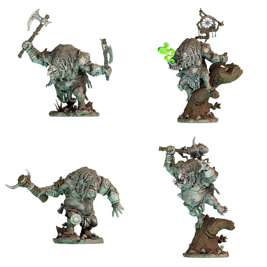 TYL Bog Trolls Unpainted Miniature for War Gaming || (65mm) - Etsy