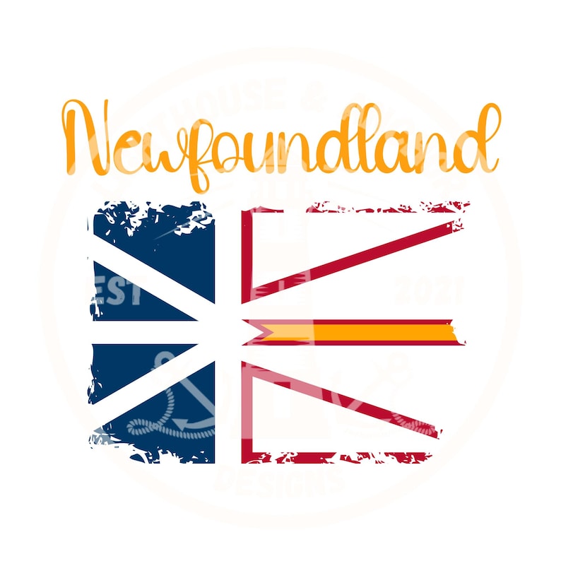 Newfoundland Flag Design PNG - Etsy
